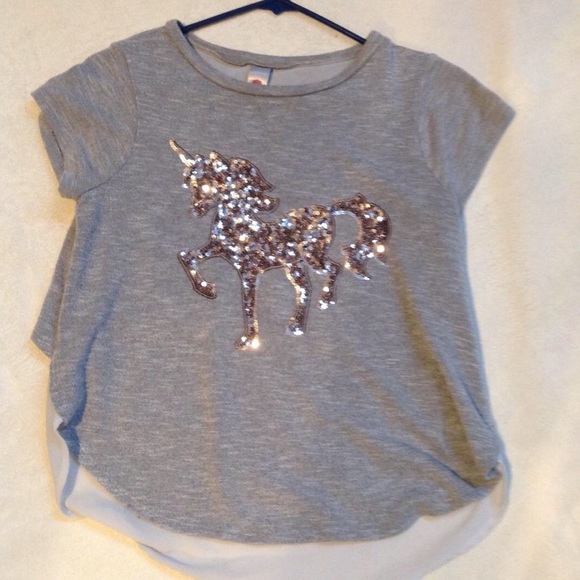 total girl | Shirts & Tops | Total Girl Unicorn Sparkle Hilo Shirt ...